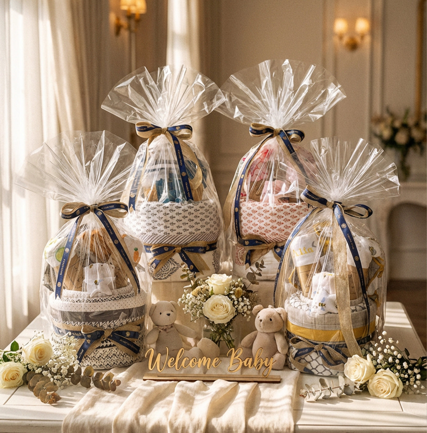 Gift Hamper I Baby Shower I New Baby Gift Basket I 100 Day Milestone