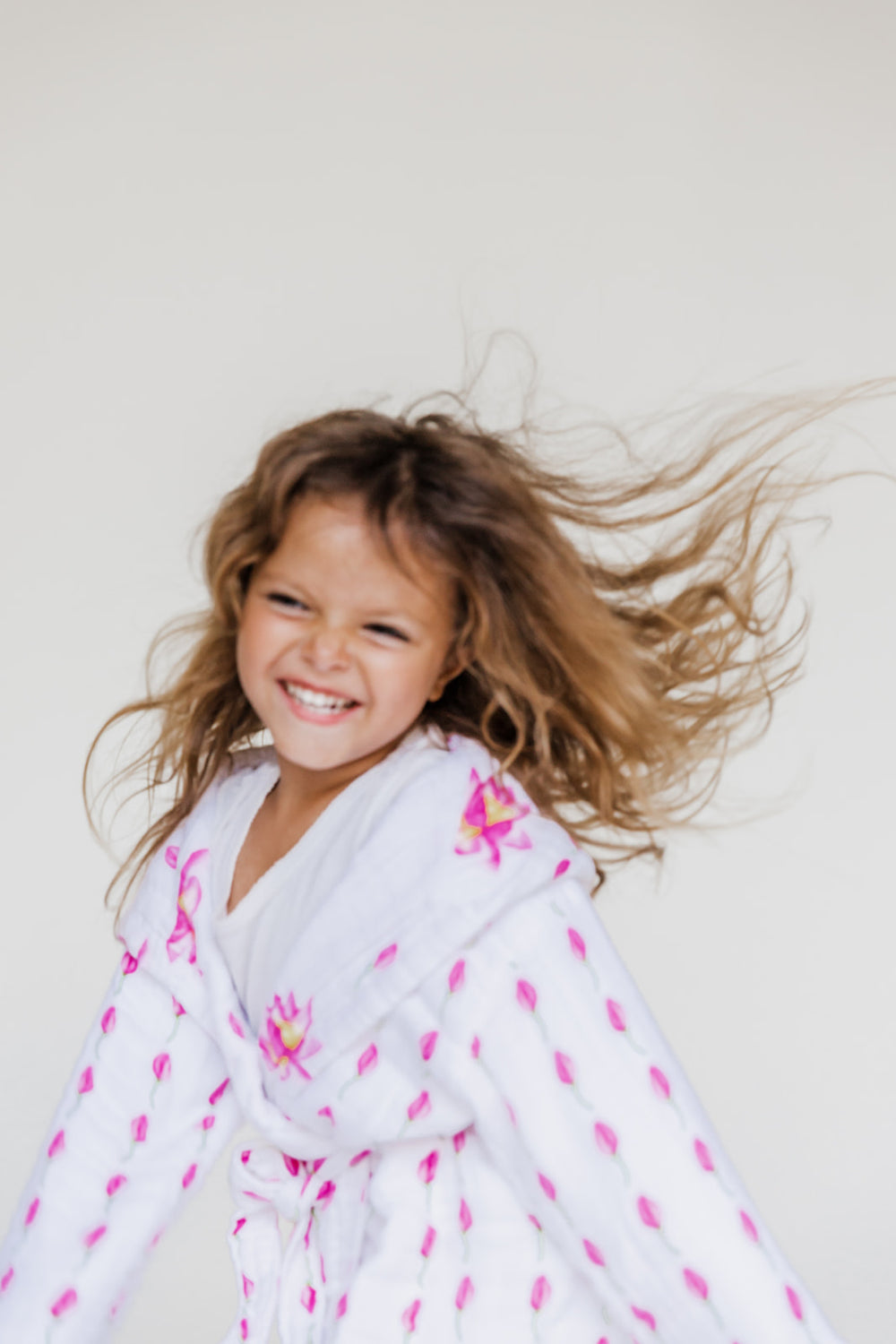 Kids Hooded Muslin Robe - Enchanted Garden (Lotus)